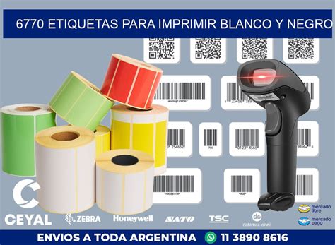Etiquetas Para Imprimir Blanco Y Negro Autoadhesivas Com Ar