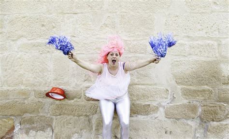 Excited Cheerleader Stock Image Image Of Girl People