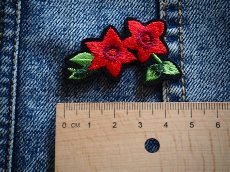 Red Flower Gothic Patch Ingridpatches