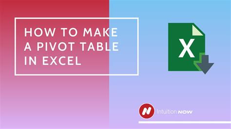 How To Make A Pivot Table In Excel An Example
