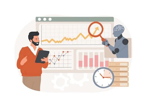 Premium Vector Realtime Data Analysis With Ai Abstract Concept Vector
