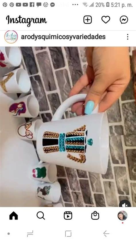 ปักพินโดย Anatridy Ferndez ใน Decoración Con Tazas