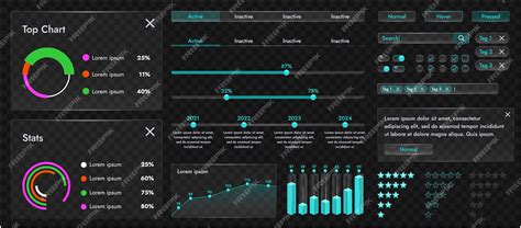 premium vector the picture shows a modern interface for a website or