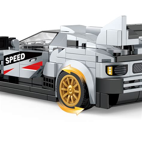 Cogo Creative Educational Construction Diy Racing Car Plastic Building Blocks Sets Toys Blocks