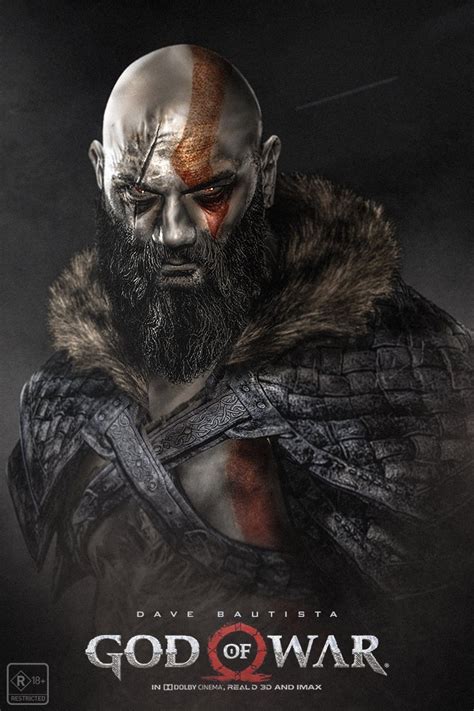 God Of War Ilustrador Cria Arte Imaginando Dave Bautista Como Kratos