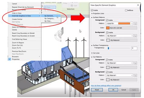 Find Copy Or Clear Graphic Overrides By Element In Revit Camilion