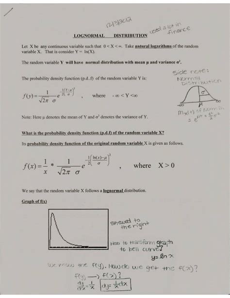 SOLUTION Lognormal Distribution Studypool
