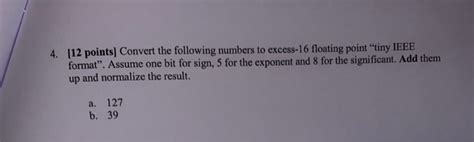 Solved 3 12 Points Give The Sequence Of Actions To Be