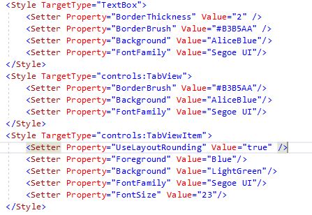 UWP C Style Is Not Applied To A TabView And TabViewItem As Expected Issue