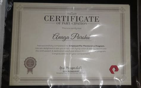 Anagha M Purohit On Linkedin Mentorship Achievement