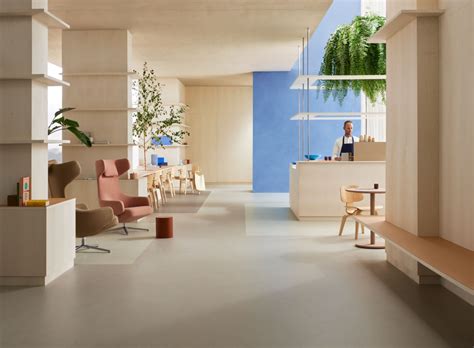 forbo s refreshed marmoleum solids collection takes inspiration from