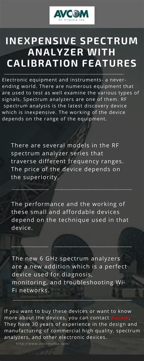 Inexpensive Spectrum Analyzer With Calibration Features Avcom Of Virginia R Infographics