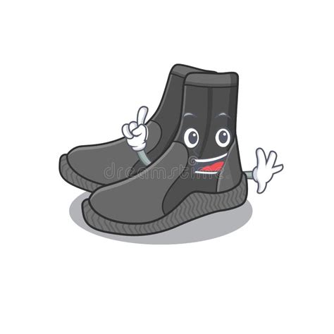 Finger Compass Character Cartoon Style Stock Vector Illustration Of