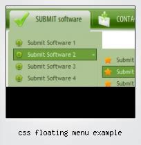 Css Floating Menu Example Template