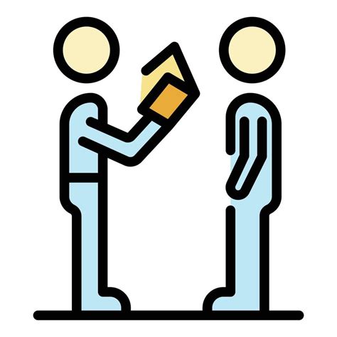 Passport Control Icon Color Outline Vector 19193815 Vector Art At Vecteezy