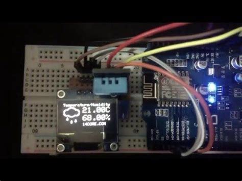 Wiring DHT DHT With OLED Screen On ESP E Core Com Humidity Sensor Electronics