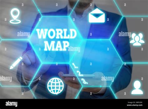 Text Sign Showing World Map Business Photo Showcasing A Diagrammatic Representation Of The