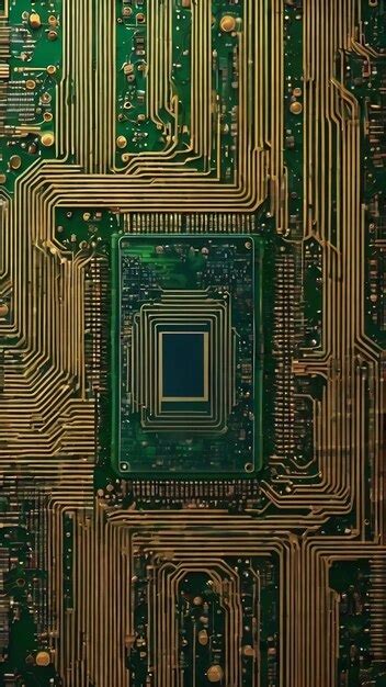 Premium Ai Image Futuristic Integrated Microchip Circuit Board