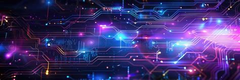 Abstract Electronic Circuit Technology Background Premium Ai Generated Image