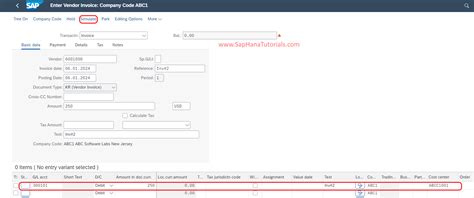 How To Post Vendor Invoice In Sap Hana Fb60 And Fiori Sap Hana Tutorials