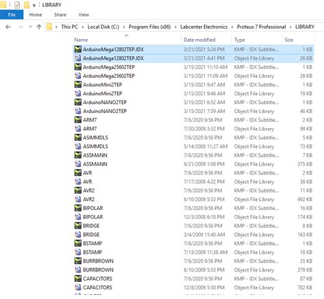 Arduino Mega 1280 Library For Proteus V2 0 The Engineering Projects