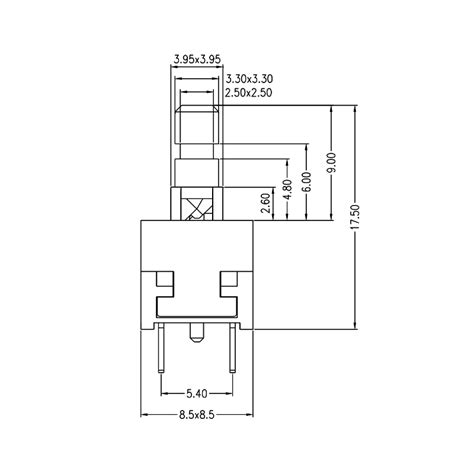4 Terminal Push Button Switch Actuator 2p1t Self Lock Toneluck
