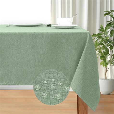 Ivapupu Textured Linen Table Cloth For Rectangle Table