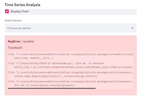 What Is This Error I Am Getting When Building My Time Series Analysis