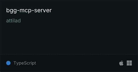 Boardgamegeek Mcp Server Glama