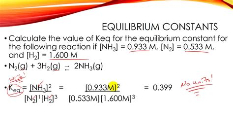 How to Write and Calculate with Equilibrium Constants - YouTube