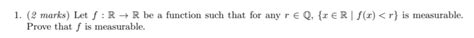 Solved Marks Let F RR Be A Function Such That For Chegg