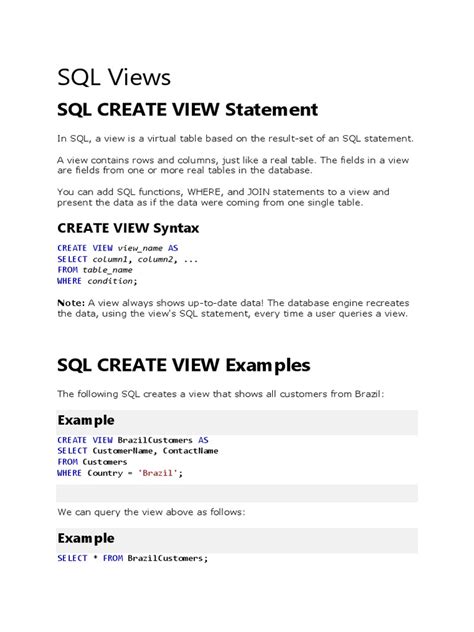 Views Pdf Computer Programming Sql