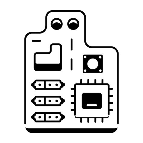 Premium Vector Hardware Components Line Icon