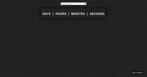 Countdown Timer Codesandbox