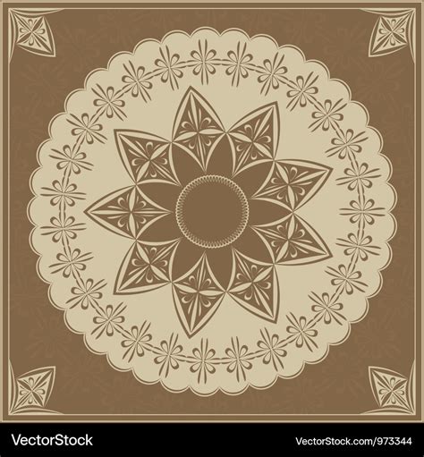 Vintage Radial Ornament Royalty Free Vector Image