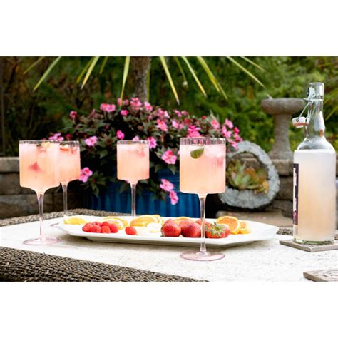 Ivy Bronx Junis 4 Scalloped Blush Pink Glassware Set Collection Wayfair