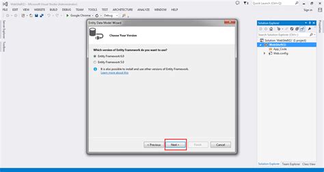 How To Set Up Entity Framework Project Or Website In