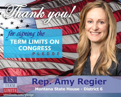 Rep Amy Regier Pledges To Support Congressional Term Limits Us