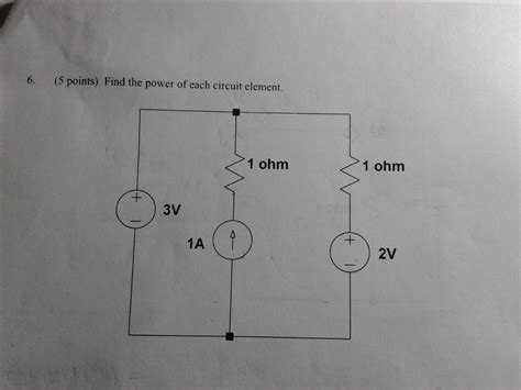 Solved Find The Power Of Each Circuit Element Chegg