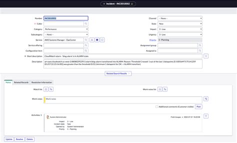 Create Servicenow Incidents For Amazon Cloudwatch Alarms Using Aws