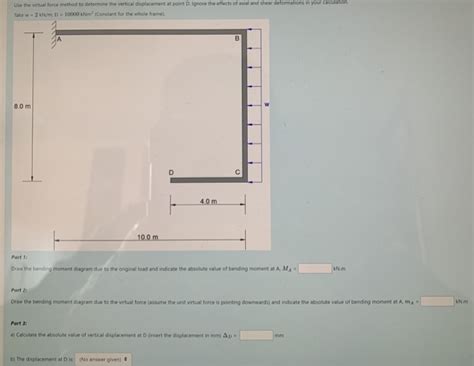 solved use the virtual force method to determine the