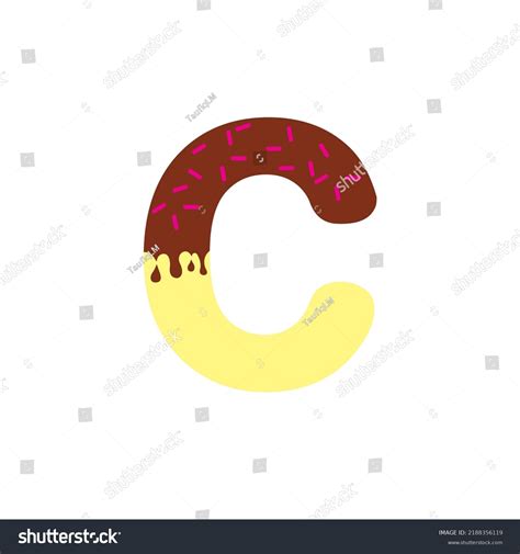 Letter C Design Form Cake Chocolate Stock Vector Royalty Free