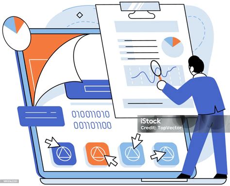 Application Testing Metaphor Vector Application Testing Scale To Measure Softwares Performance