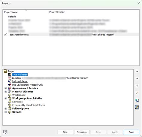Solved Inventor Shared Projects Autodesk Community