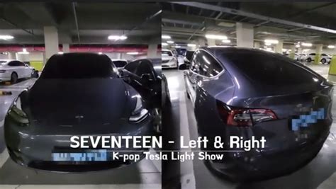 테슬라 커스텀 라이트쇼 만들기 세븐틴 Left Right 申Nani
