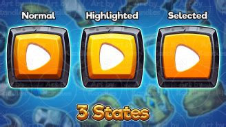 Cute RPG Button Set GameDev Market