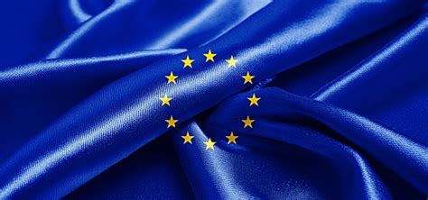 Eu Flag National Day With Silky Waves Background Eu Flag National Day