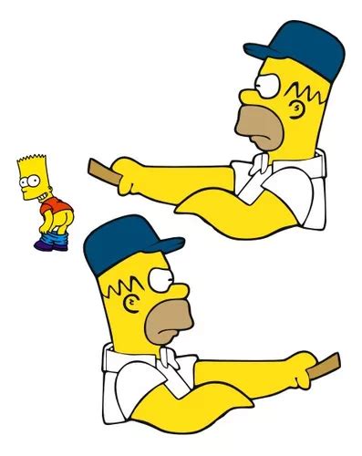Stickers Homero Manejando Y Calcomanías Bart Gratis Meses Sin Interés