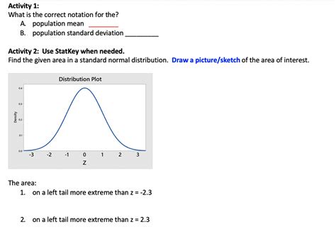 Solved Activity 1 What Is The Correct Notation For The A Population 1 Answer