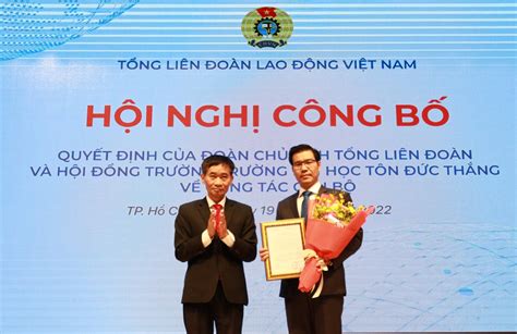Tiến sĩ Trần Trọng Đạo làm Hiệu trưởng Trường Đại học Tôn Đức Thắng